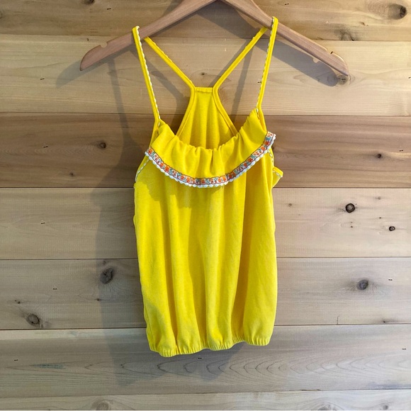 Montgomery Ward | Tops | Vintage Montgomery Award Yellow Ruffle Top ...